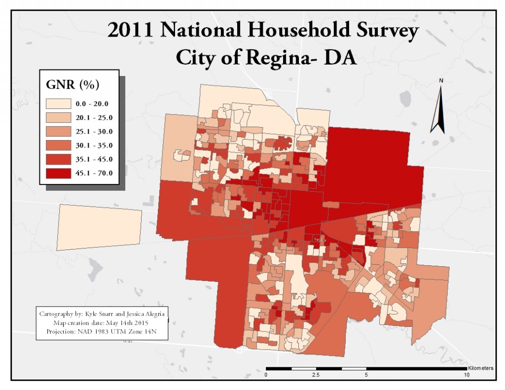 Regina NHS Dissemination Areas | Geothink